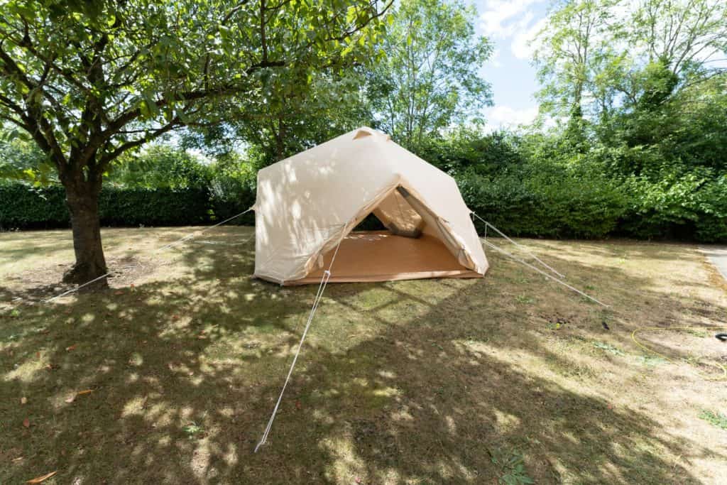 4M x 4M Inflatable cotton canvas bell tent double door ( sample tent )