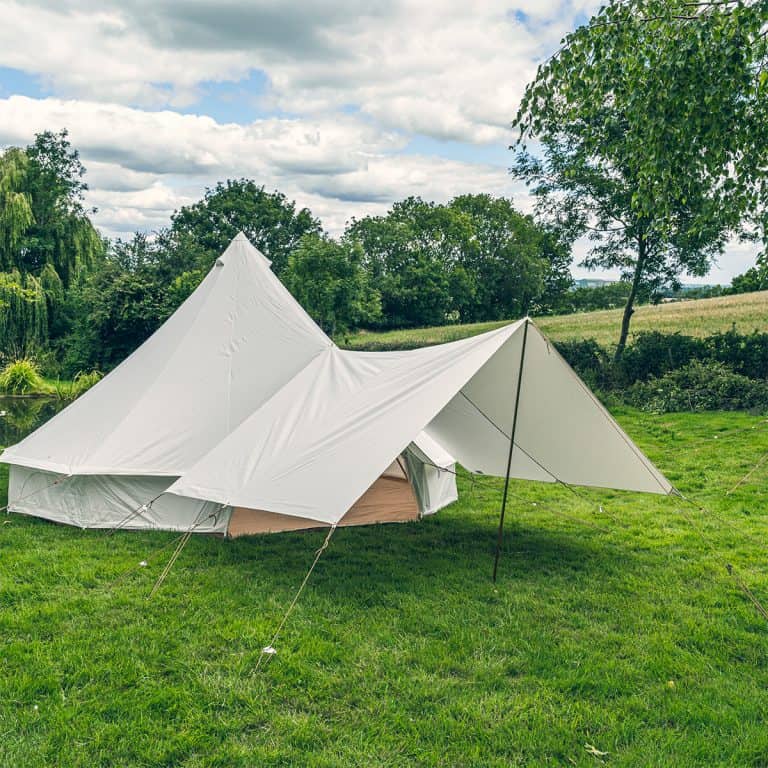 16ft x 16ft Polycotton Marquee. Waterproof & rot-proof shelter.