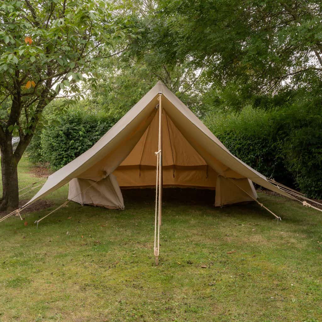 Bushcraft Bell Tent Awning - 100% cotton canvas - 450gsm - Canvas Tent Shop