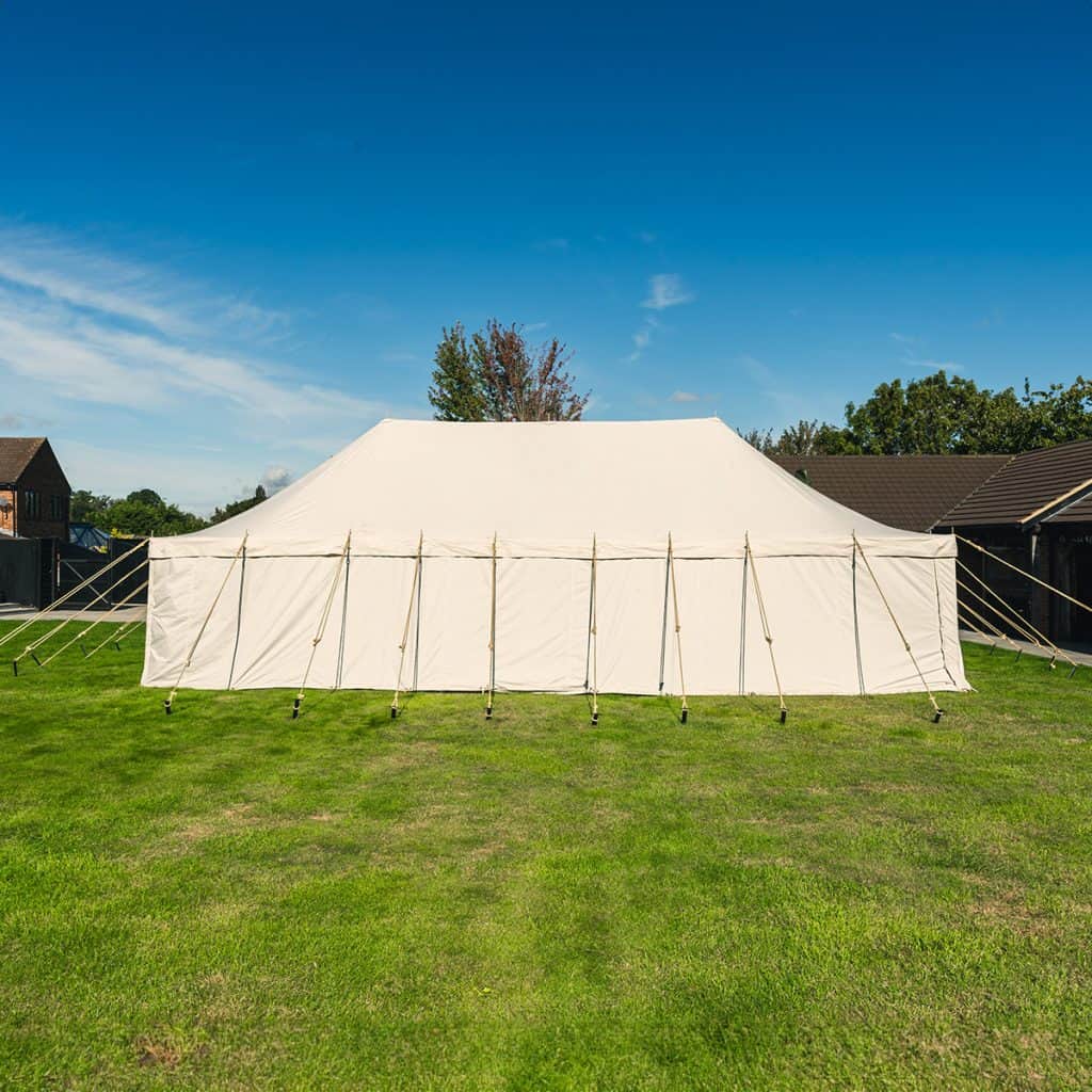 Traditional Polycotton Canvas Marquee 32' x 16' - Zip Doors