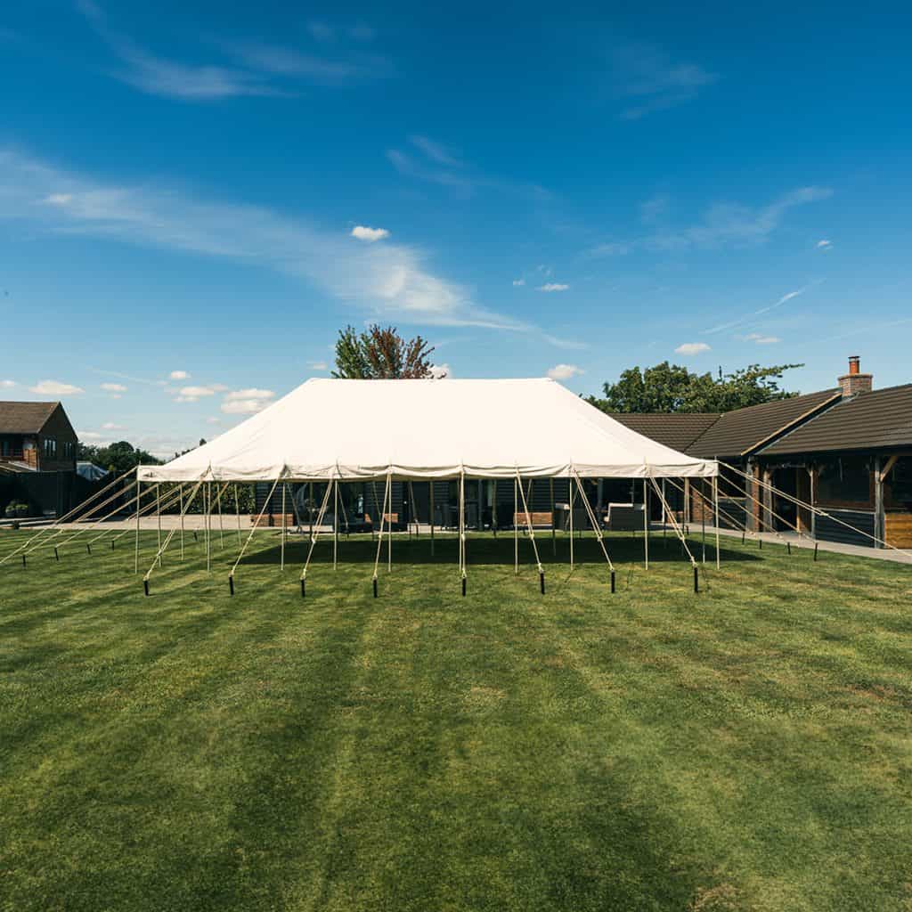 Traditional Polycotton Canvas Marquee 32' x 16' - Zip Doors