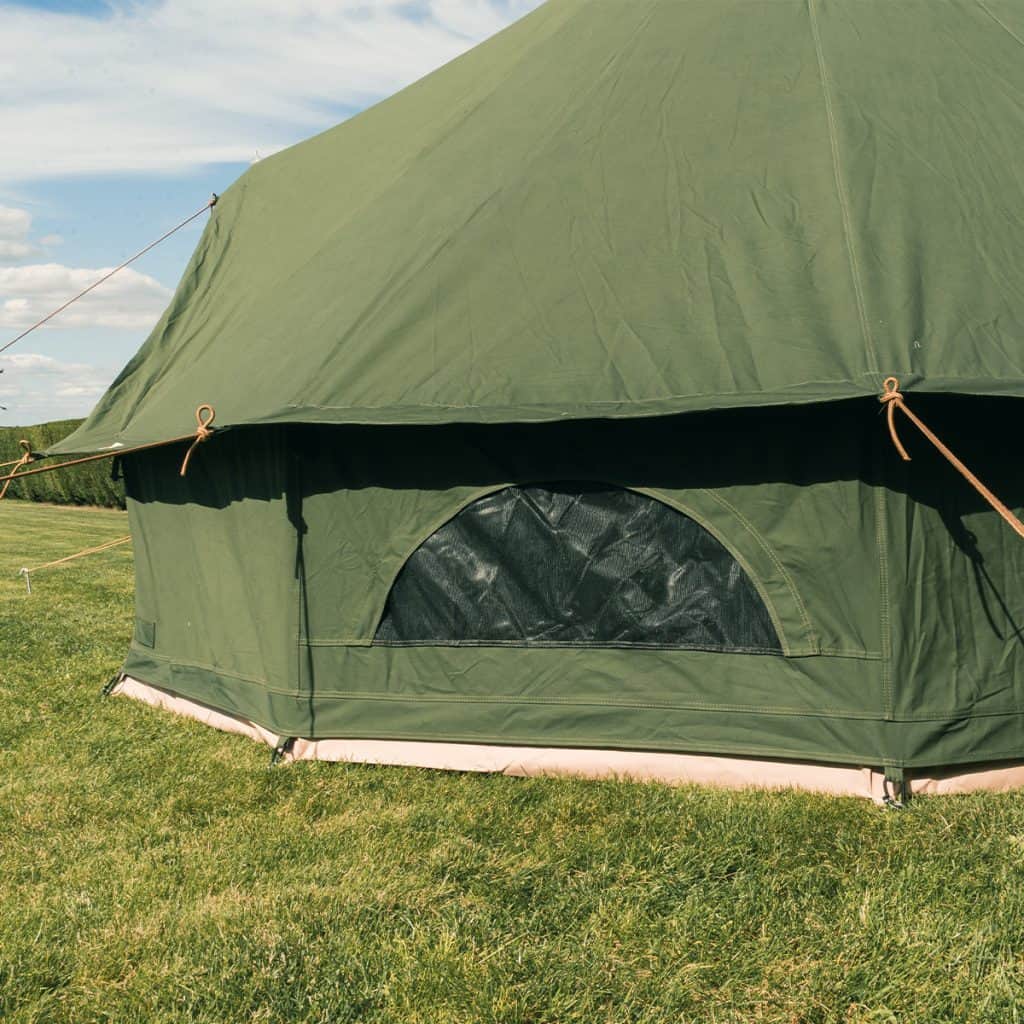 5m Olive Green Kokoon Deluxe XL Bell Tent with Chimney