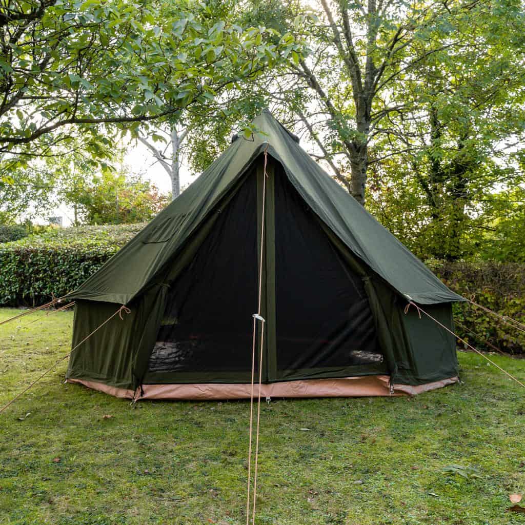 5m Olive Green Kokoon Deluxe XL Bell Tent with Chimney