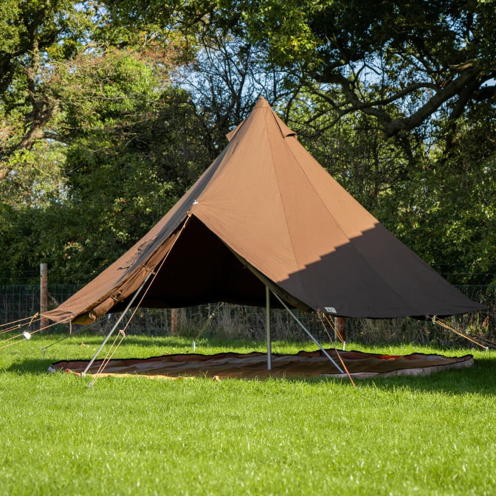 4M Bell Tent Cedar Brown - Kokoon Deluxe -100% cotton canvas