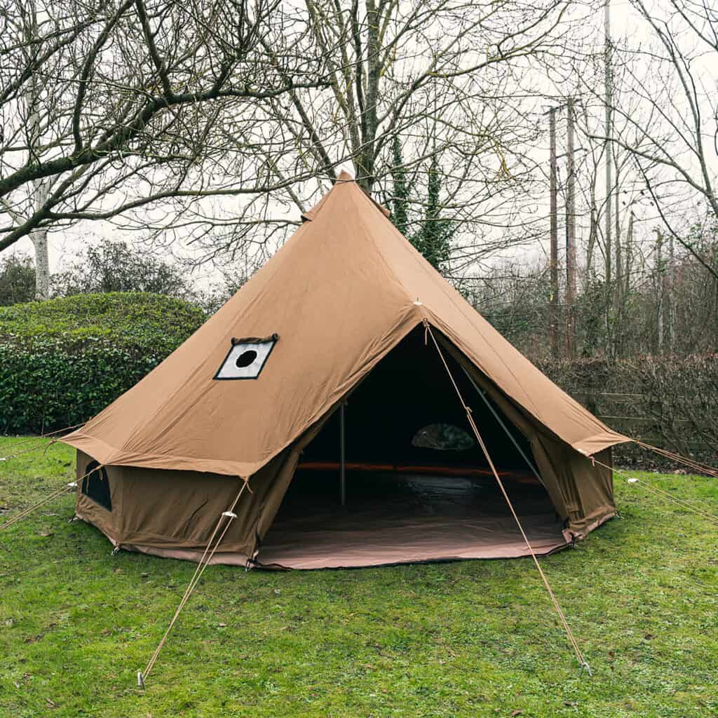 4M Bell Tent Walnut Brown - Kokoon Deluxe -100% cotton canvas